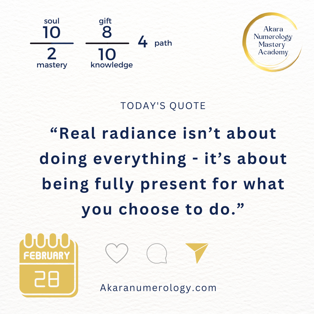 Saturday, February 28, 2026: Be Present in Your Radiance: How do I sta ...